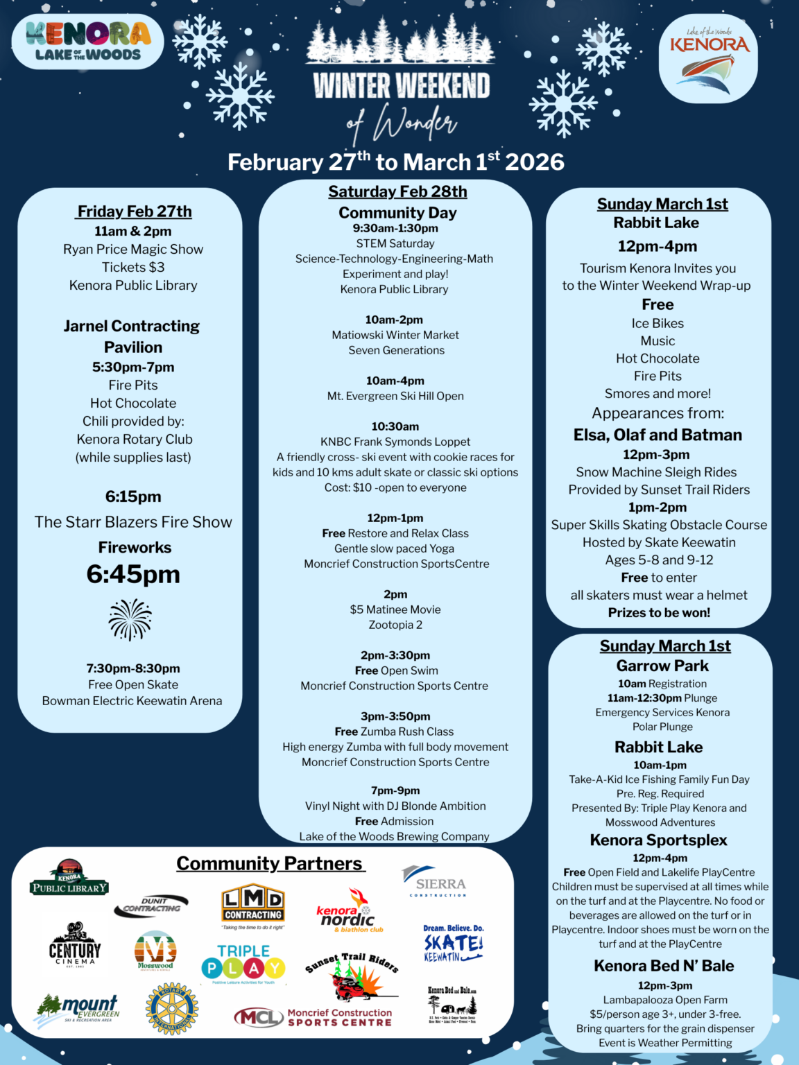 Winter Weekend of Wonder-Kenora's Winter Festival-Feb 27th-March 1st ...
